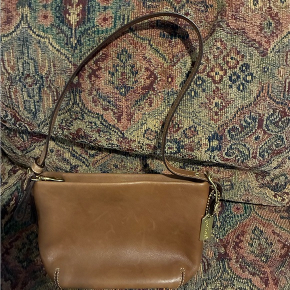 Coach | Bags | Coach Tan Leather Shoulder Bag | Poshmark